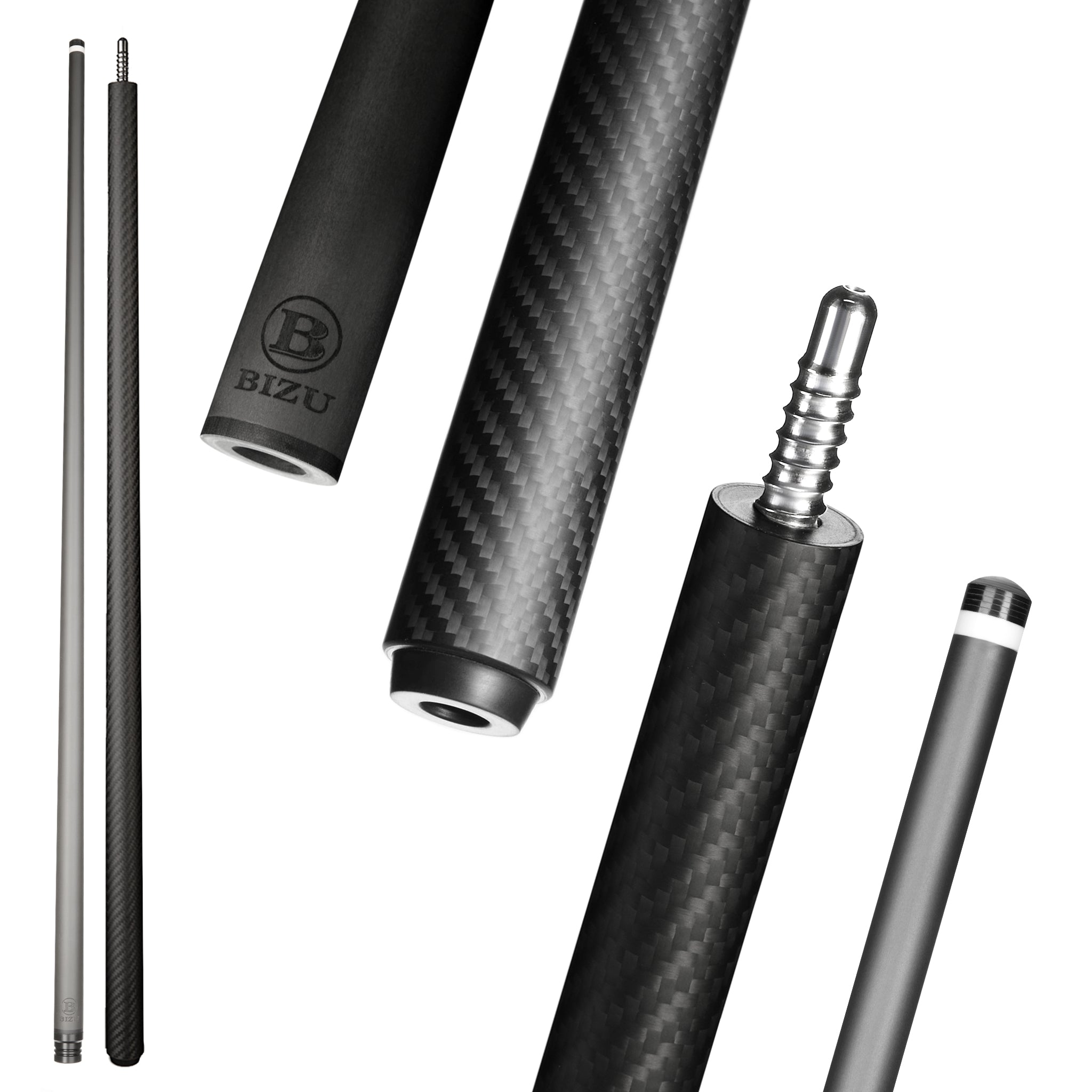 MARS IMPACT 58" CARBON FIBER POOL CUE-PURE BLACK – BIZU BILLIARDS